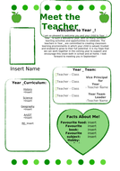 Meet The Teacher Editable Poster | Teaching Resources