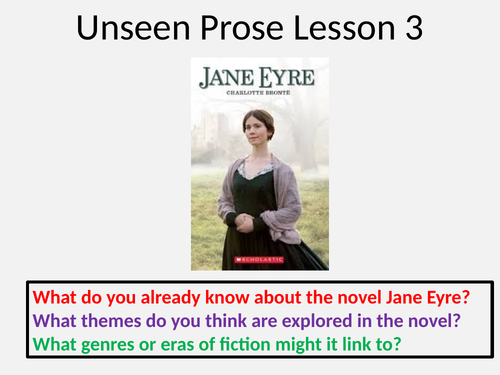 Unseen Prose - 5 lessons | Teaching Resources