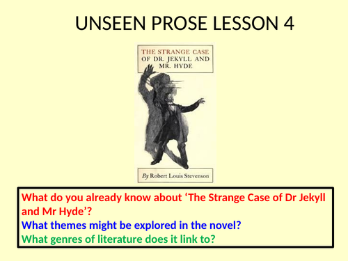 Unseen Prose - 5 lessons | Teaching Resources