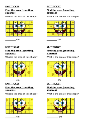 Area Year 4 - Exit Tickets | Teaching Resources Area Year 4 - Exit Tickets | Teaching Resources