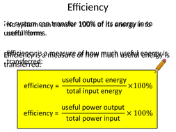 Efficiency - A Level Physics (OCR A) | Teaching Resources