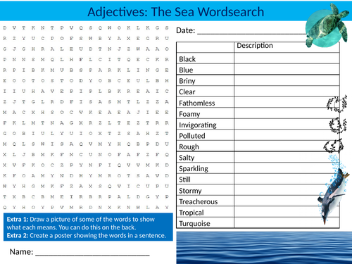 14 x Rivers Seas & Lakes Wordsearch Starter Settler Activity Homework ...