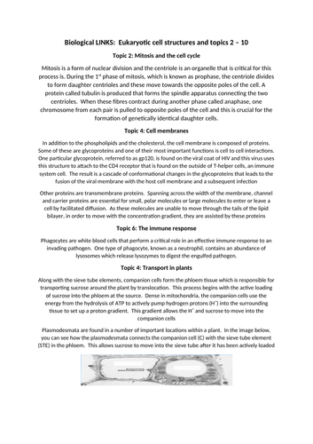 Eukaryotic cells (Edexcel A-level Biology B) | Teaching Resources