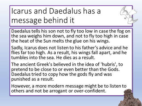 Myths and Legends Icarus | Teaching Resources