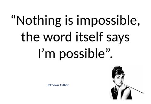 Motivational quote Powerpoint slides | Teaching Resources