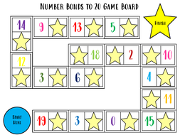 Number Bonds to 20 Board Game | Teaching Resources