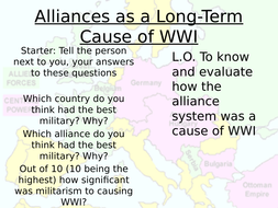 Alliances as a cause of WWI | Teaching Resources