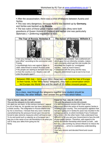 Assassination of Franz Ferdinand - short term cause of WWI | Teaching ...