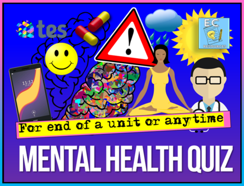 Mental Health Awareness Quiz | Teaching Resources