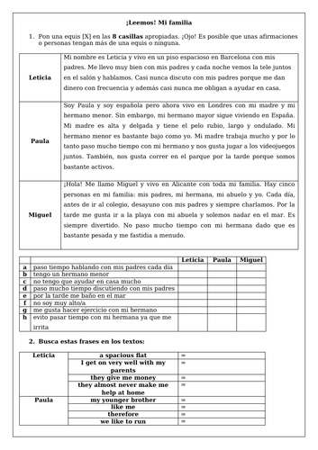 Mi familia / Family - Spanish GCSE (13 worksheets) | Teaching Resources