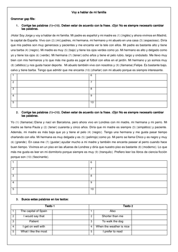 Mi familia / Family - Spanish GCSE (13 worksheets) | Teaching Resources