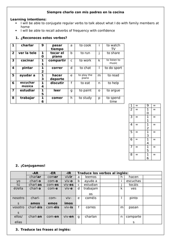 Mi familia / Family - Spanish GCSE (13 worksheets) | Teaching Resources