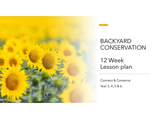 12 Week Conservation Lesson Plan | Teaching Resources