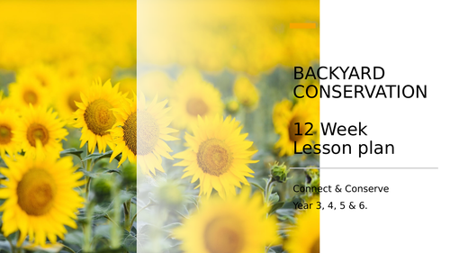 12 Week Conservation Lesson Plan | Teaching Resources