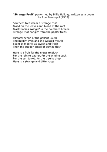 Black Protest Poetry SoW (8 Lessons) | Teaching Resources