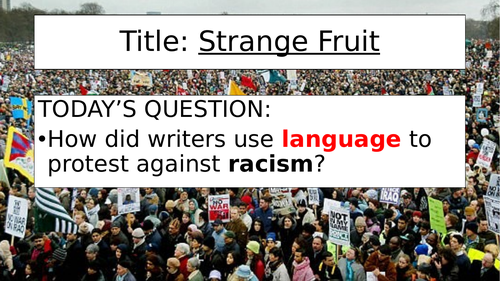 Black Protest Poetry SoW (8 Lessons) | Teaching Resources