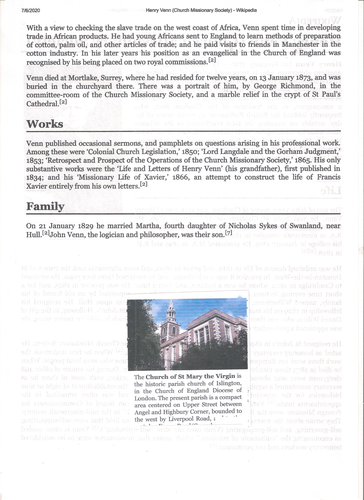 Henry Venn (1796-1873) Church Missionary Society | Teaching Resources