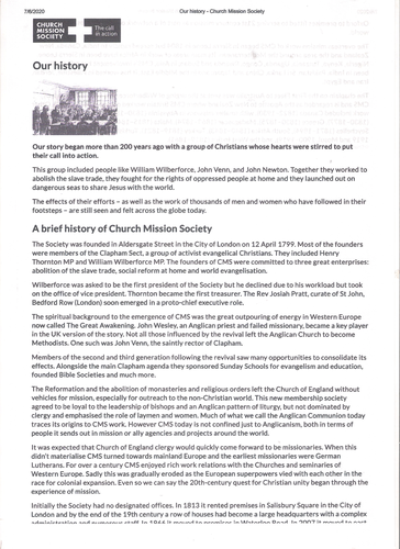 Henry Venn (1796-1873) Church Missionary Society | Teaching Resources