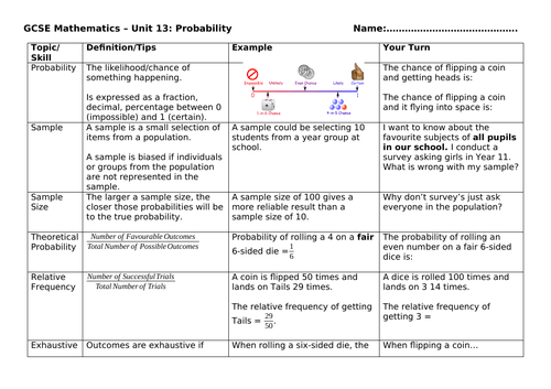 Maths Knowledge Organisers with 'Your Turn' (Pearson Foundation ...