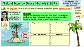 'Island Man' by Grace Nichols | Teaching Resources