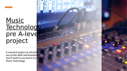 Music Technology: Introductory Research Project | Teaching Resources