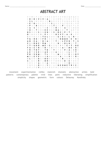 Abstract starters | Teaching Resources