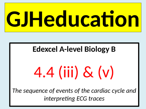 Cardiac cycle & ECG traces (Edexcel A-level Biology B) | Teaching Resources