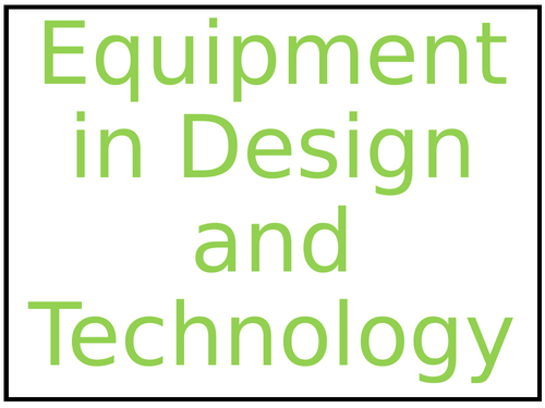 DT Equipment Display Posters | Teaching Resources