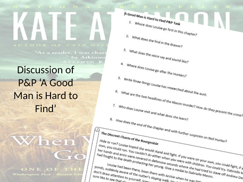 'When Will There be Good News?' by Kate Atkinson. Full scheme of work ...