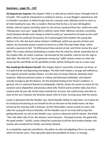 'When Will There be Good News?' by Kate Atkinson. Full scheme of work ...