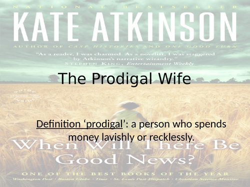 'When Will There be Good News?' by Kate Atkinson. Full scheme of work ...
