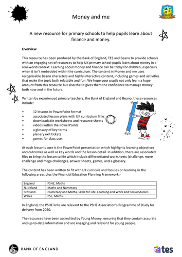 Money and me - Lesson 12: Ethical spending (English curriculum ...