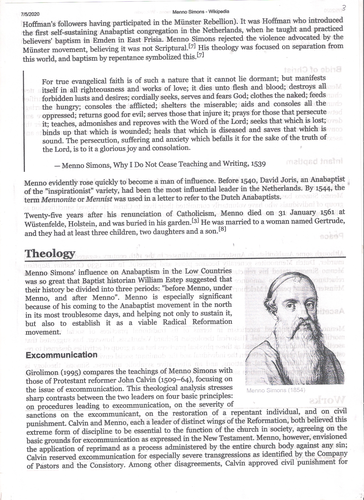 Menno Simons (1496-1561) | Teaching Resources