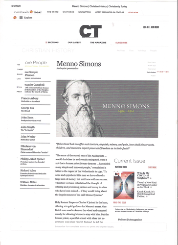 Menno Simons (1496-1561) | Teaching Resources