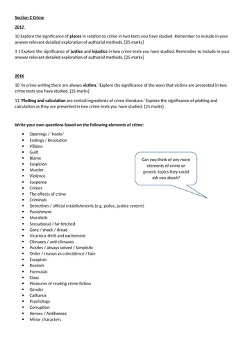 Elements of Crime Revision Resources | Teaching Resources