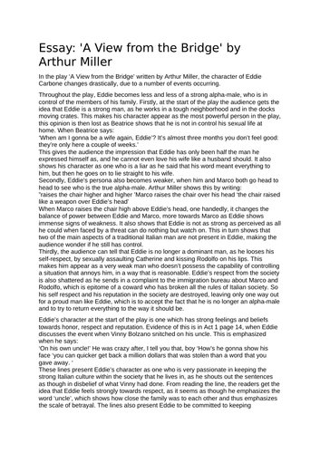 A View From the Bridge- FULL SOW | Teaching Resources