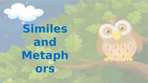 Similes & Metaphors: Interactive PowerPoint and activity sheet ...
