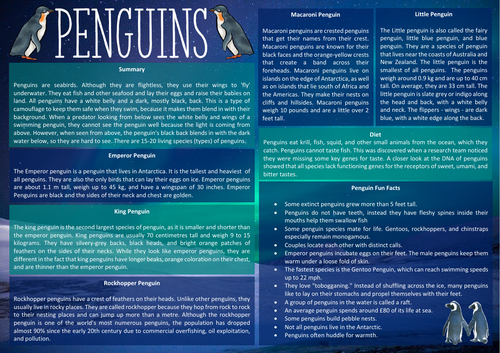 Penguin Comprehension | Teaching Resources