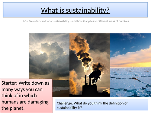 Sustainable Earth | Teaching Resources