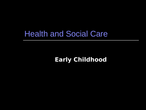 Health and Social Care Life Stages & Relationships HSO2 Full Unit ...