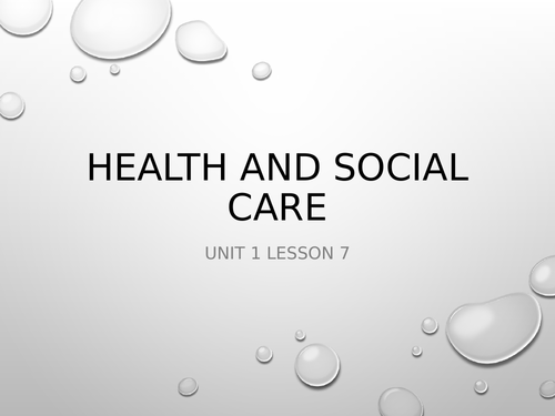 Health and Social Care Life Stages & Relationships HSO2 Full Unit ...