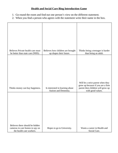 Health and Social Care Life Stages & Relationships HSO2 Full Unit ...