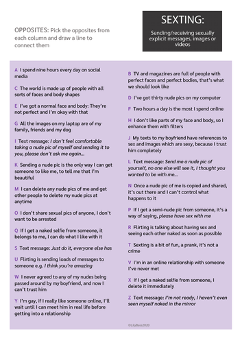 Sexting And Assertiveness Worksheets Uk Teaching Resources