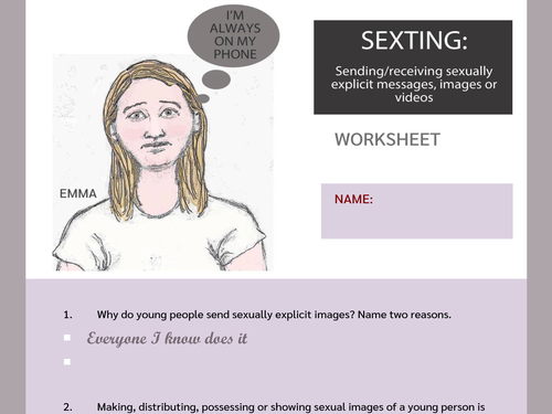 Sexting and Assertiveness Worksheets (UK) | Teaching Resources Sexting and Assertiveness Worksheets (UK) | Teaching Resources