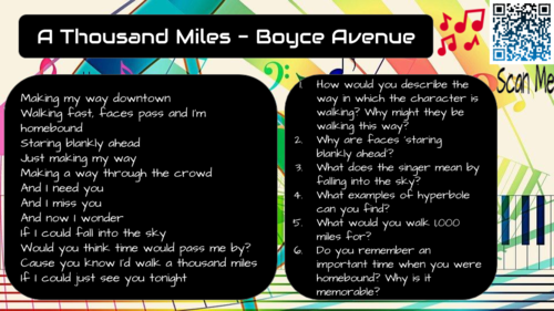 Song Lyric Analysis | Teaching Resources