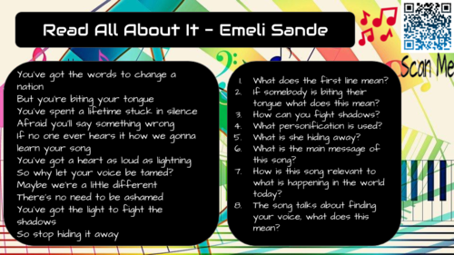 Song Lyric Analysis | Teaching Resources