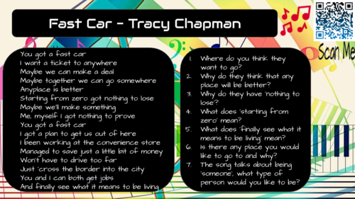 Song Lyric Analysis | Teaching Resources