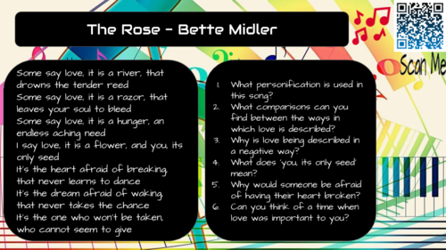 Song Lyric Analysis | Teaching Resources