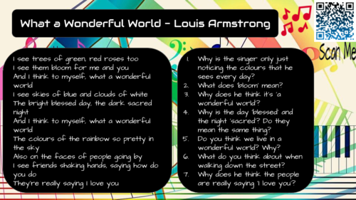 Song Lyric Analysis | Teaching Resources