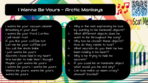 Song Lyric Analysis | Teaching Resources